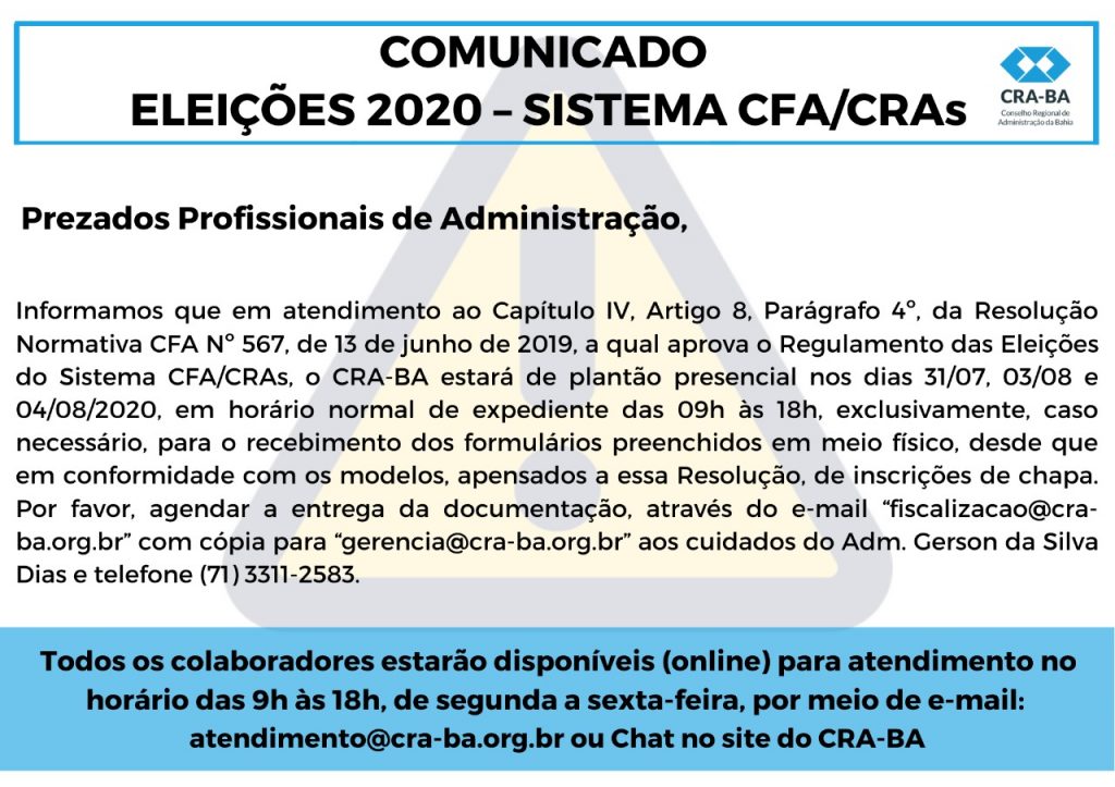 CRA-BA – Conselho Regional de Administração da Bahia